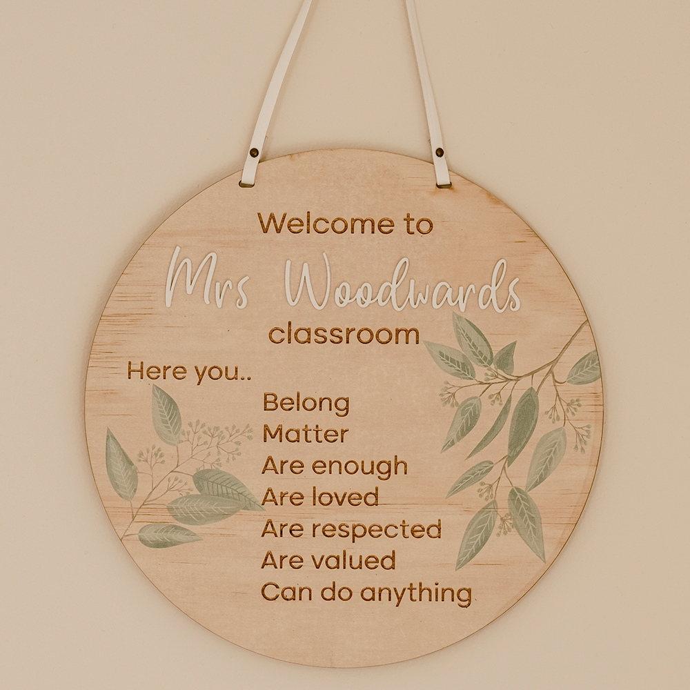 Classroom Plaque - Here you.. – BlackOrchidDesigns