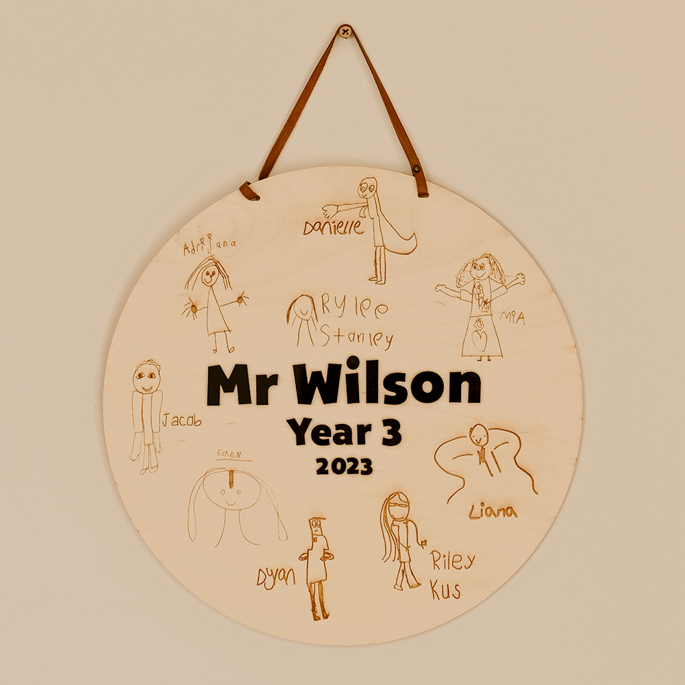 Classroom Plaque - Self Portraits and Signatures – BlackOrchidDesigns