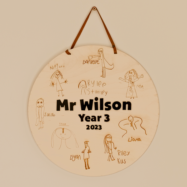 Classroom Plaque - Self Portraits and Signatures – BlackOrchidDesigns