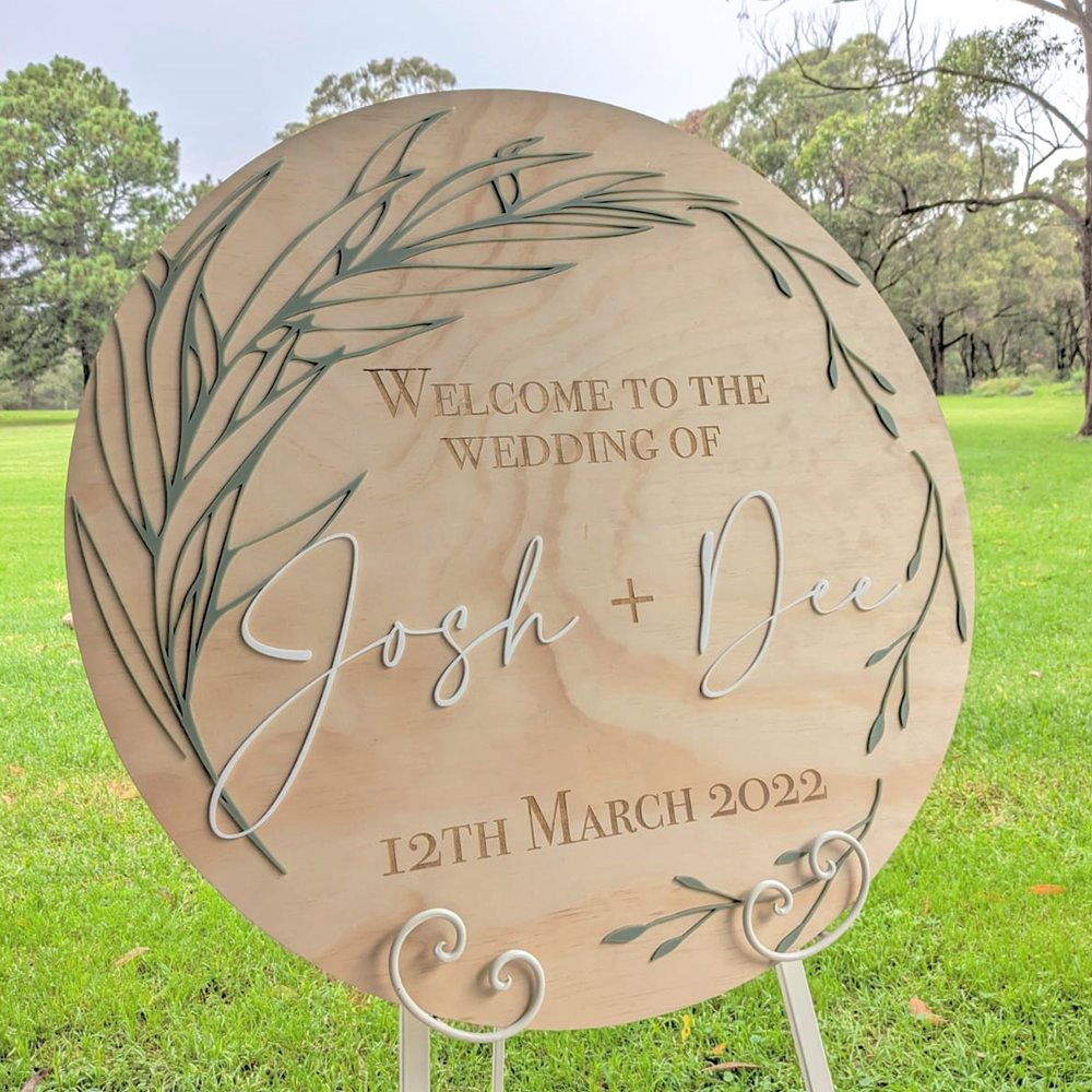 Large Signage Plywood Circle Shape | Black Orchid Designs ...